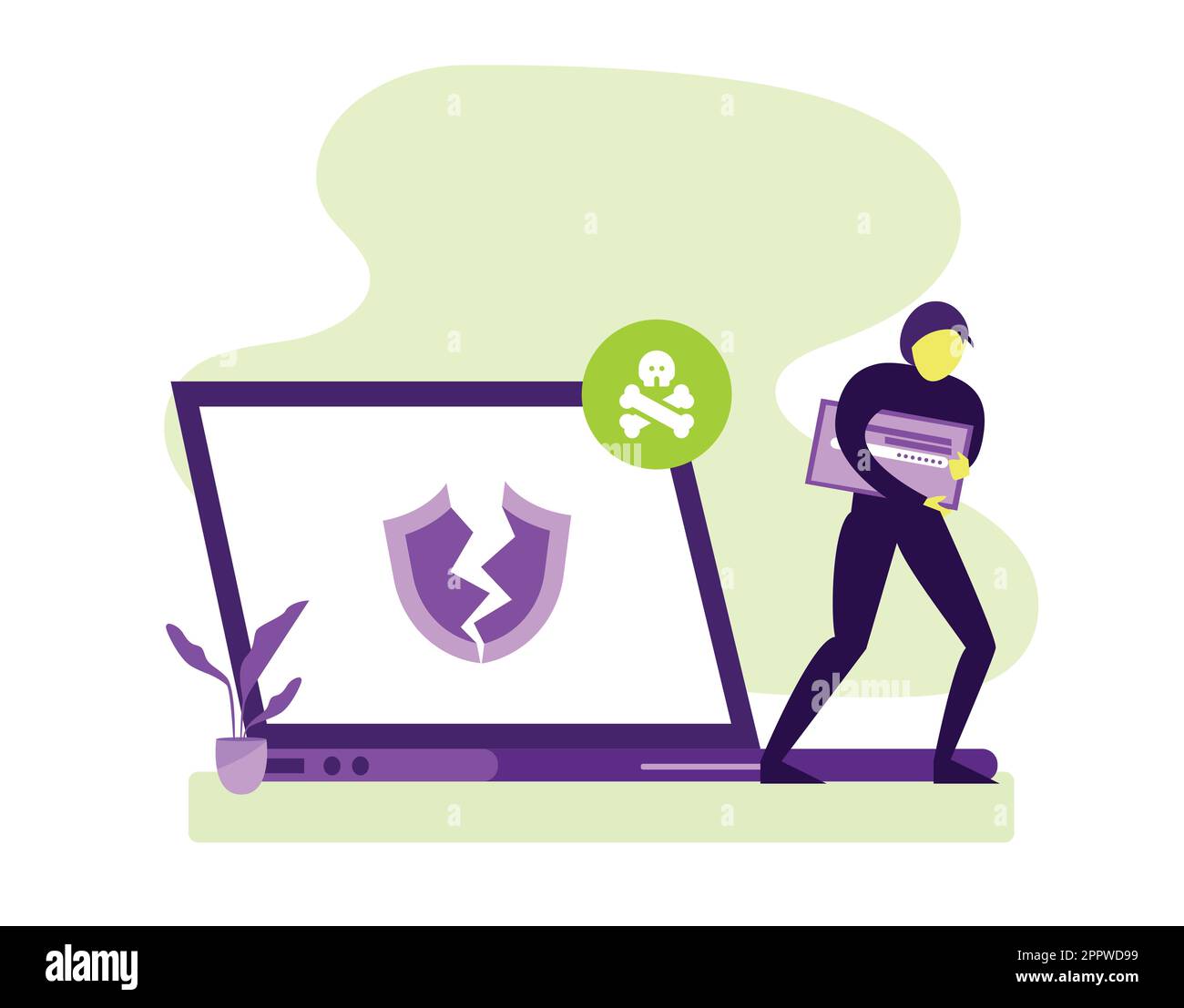 Hacker alarm laptop cyber hi-res stock photography and images - Alamy