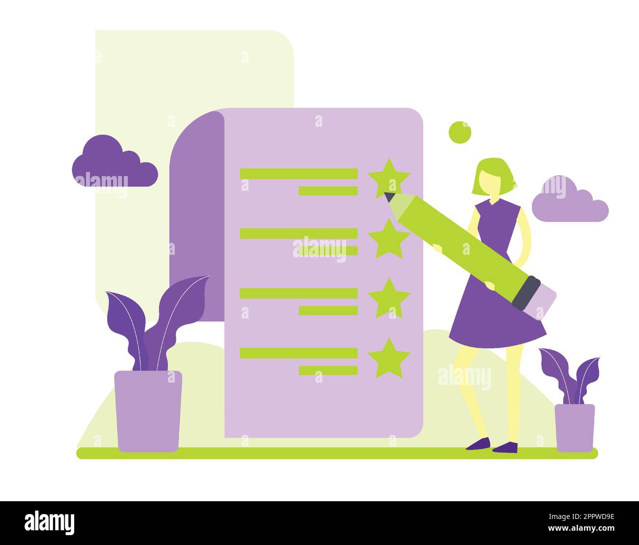 Girl writing letter cartoon hi-res stock photography and images - Alamy