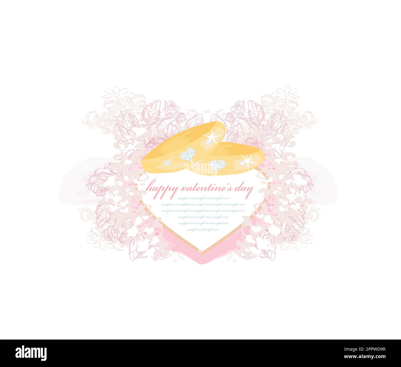 wedding Invitation card with rings Stock Vector Image & Art - Alamy
