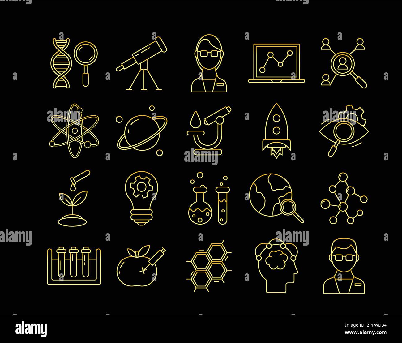 Gold laboratory Stock Vector Images - Alamy