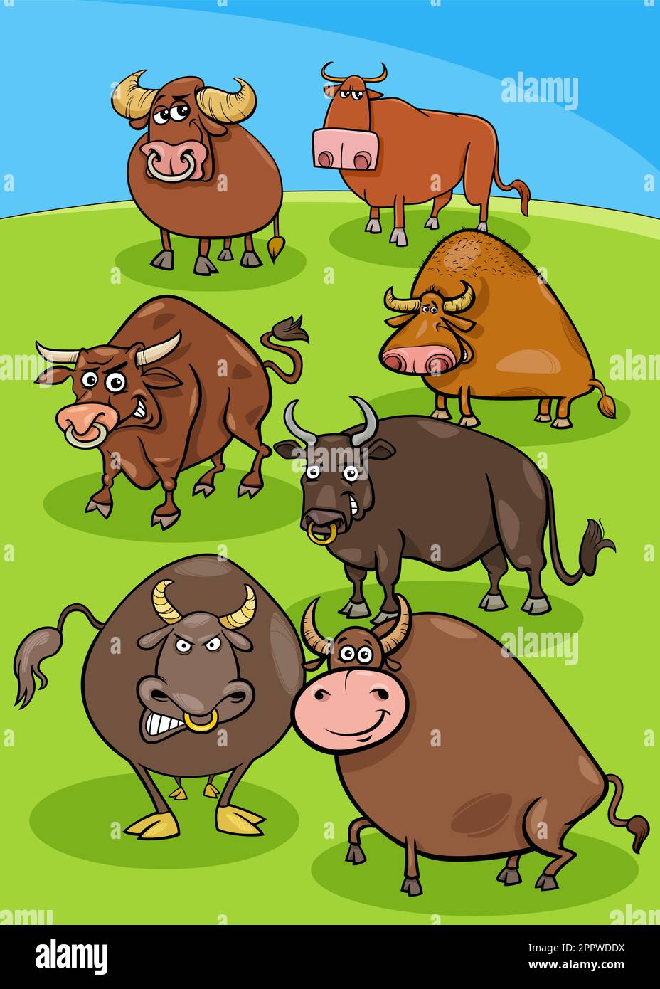 Animals in pasture Stock Vector Images - Alamy