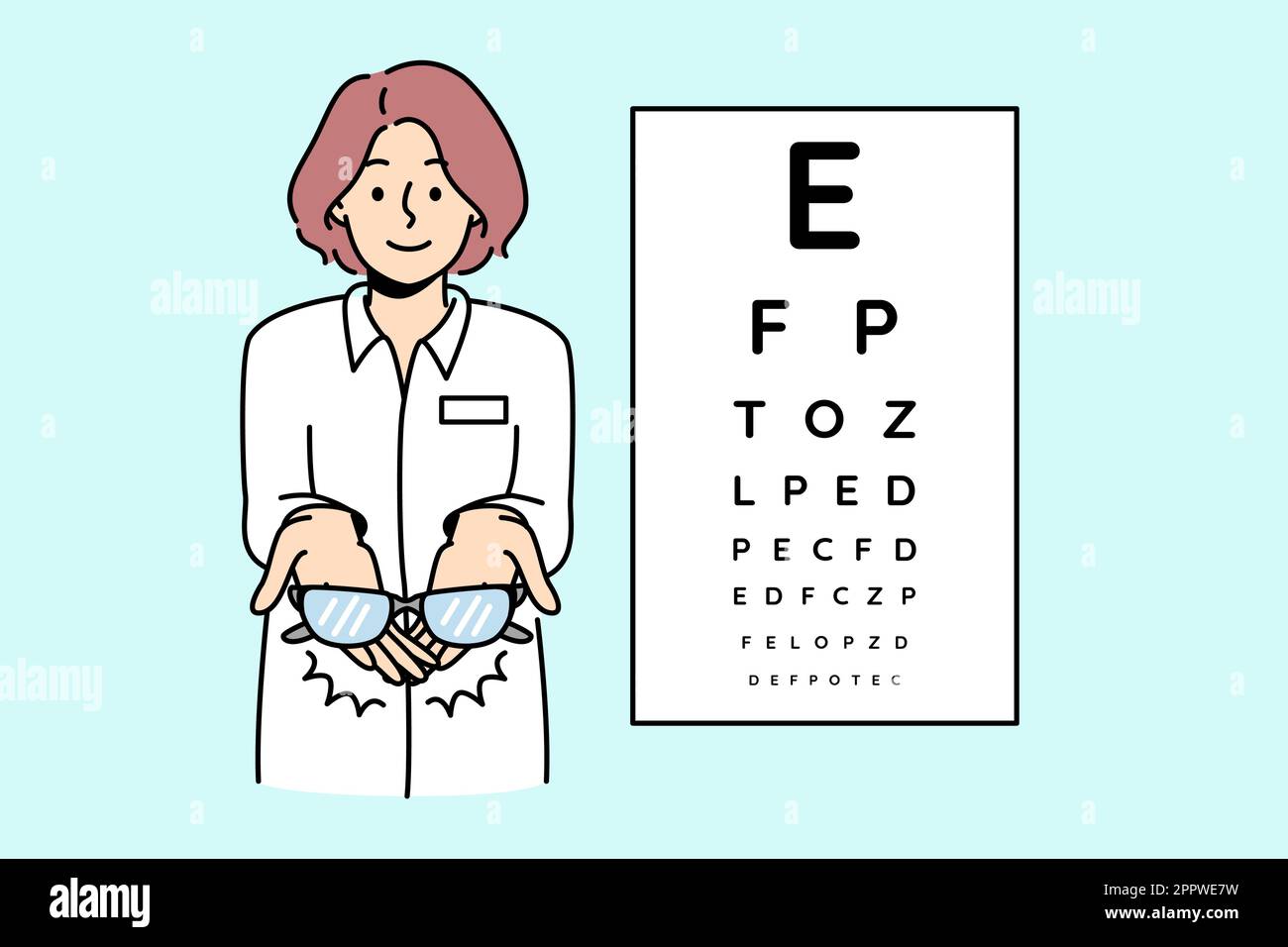 Optometrist office patient glasses Stock Vector Images - Alamy