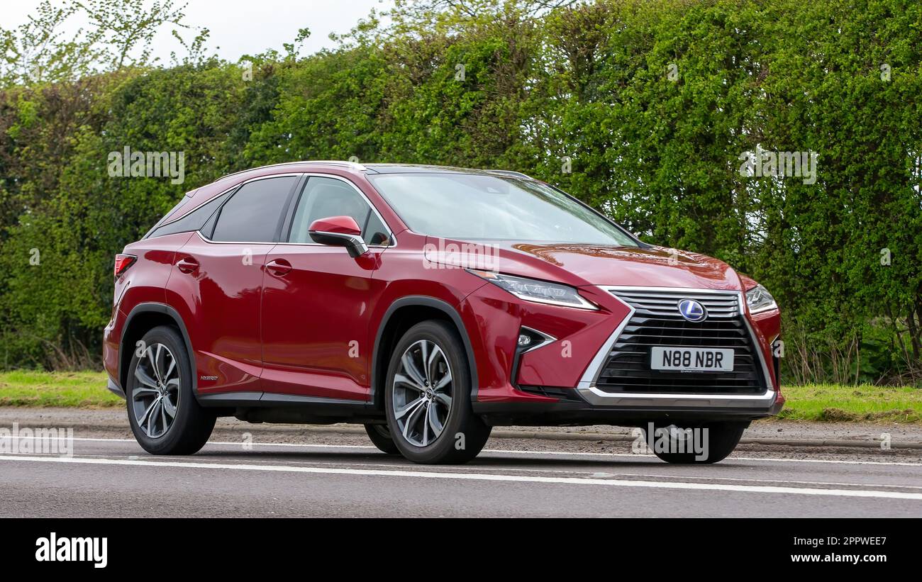 Bicester,Oxon,UK - April 23rd 2023. 2019 hybrid electric Lexus RX car ...