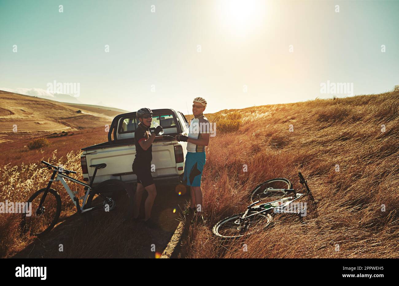 Do more of what makes you happy. a pair of adventurous mountain bikers ...