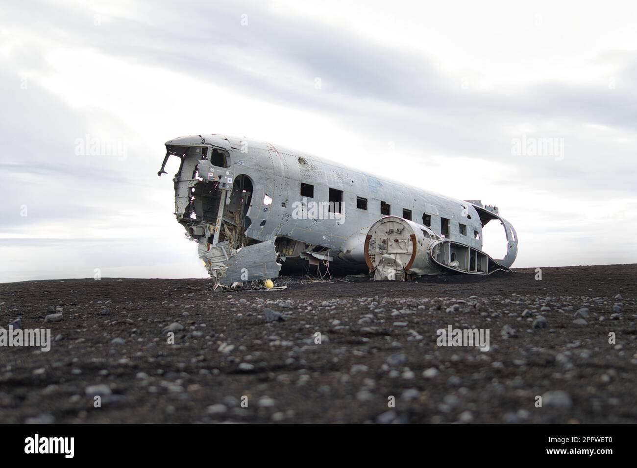An old rusty Solheimasandur Crash Plane Wreck in South Iceland Stock ...