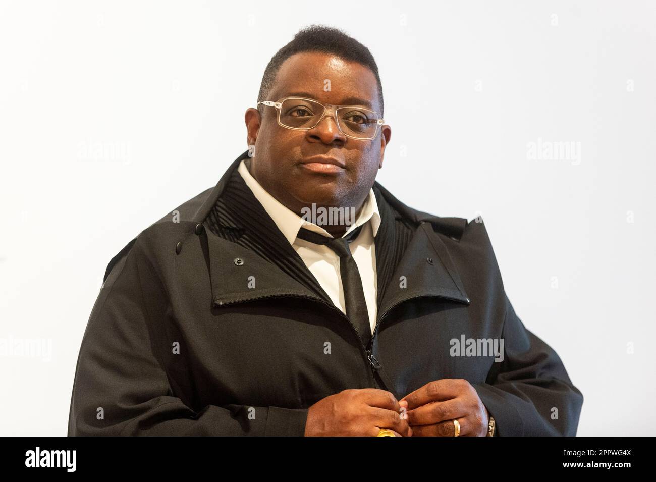 London, UK. 25 April 2023. Sir Isaac Julien at the preview of ‘Isaac ...