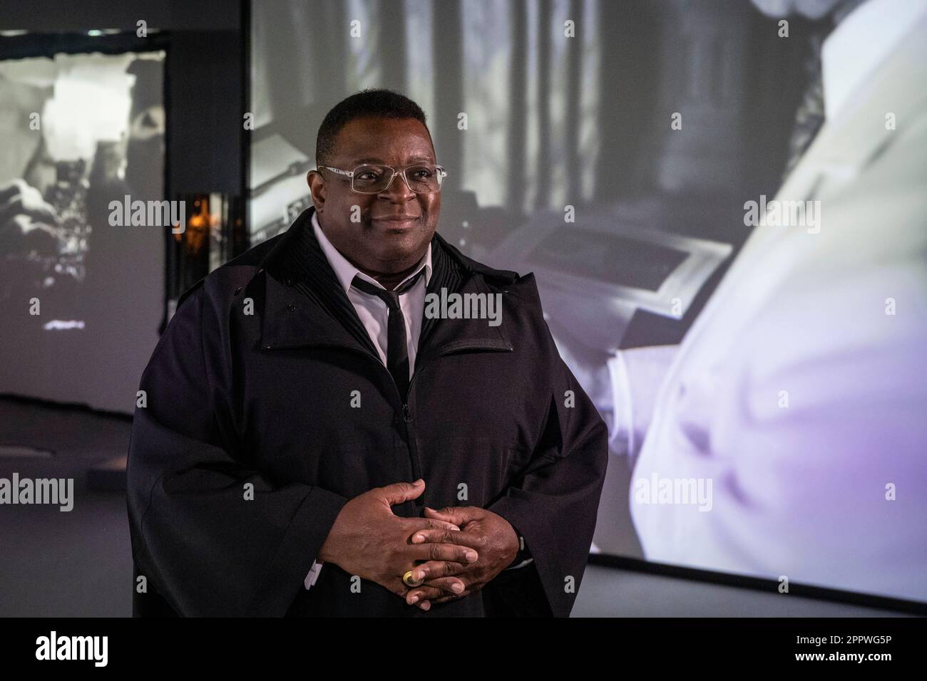 London, UK. 25 April 2023. Sir Isaac Julien at the preview of ‘Isaac ...