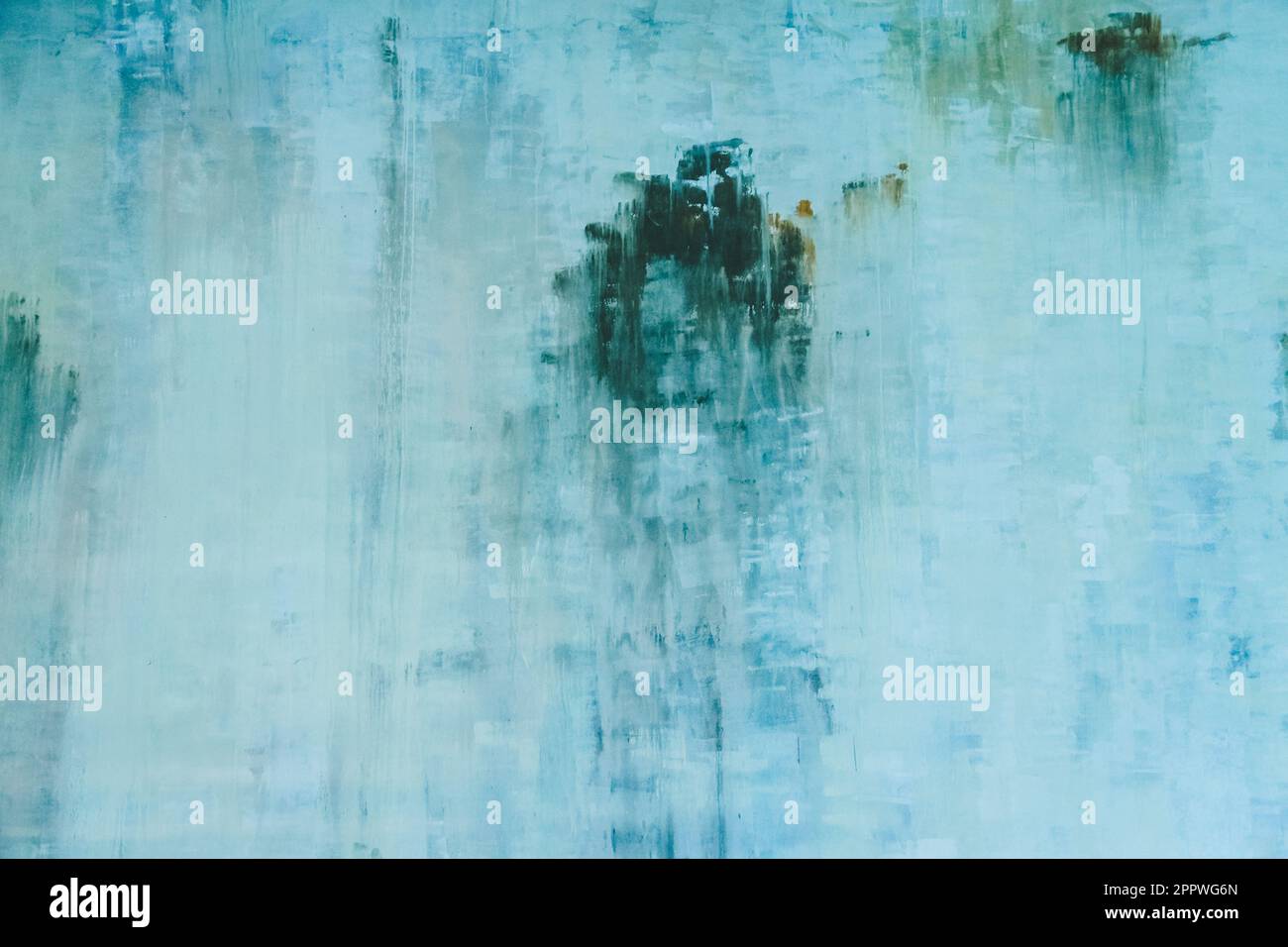Old cement paint blue wall background Stock Photo - Alamy