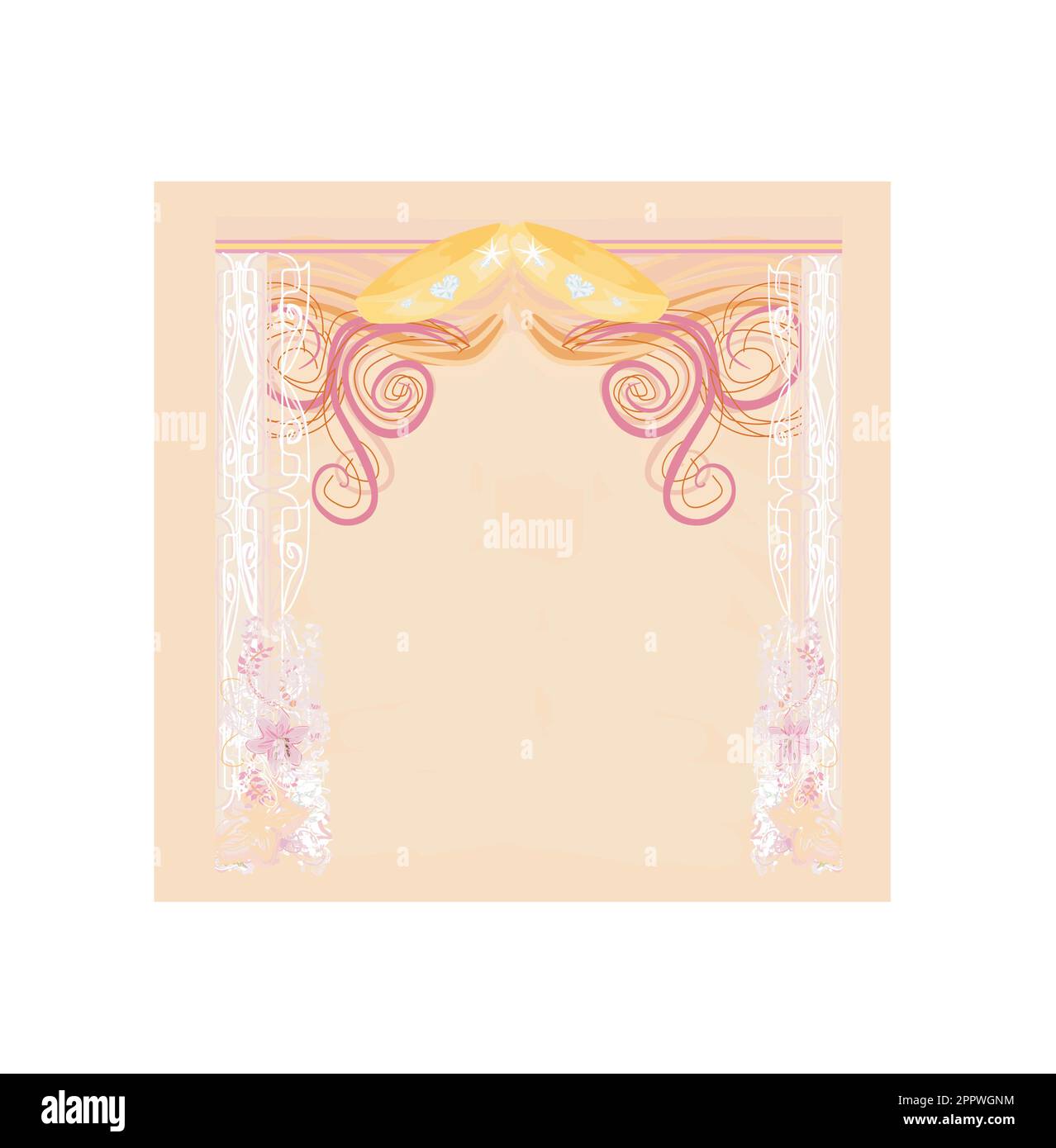 wedding Invitation card with rings Stock Vector Image & Art - Alamy