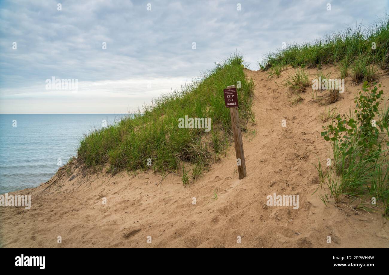 Lake Michigan's Indiana Dunes National Park Stock Photo - Alamy