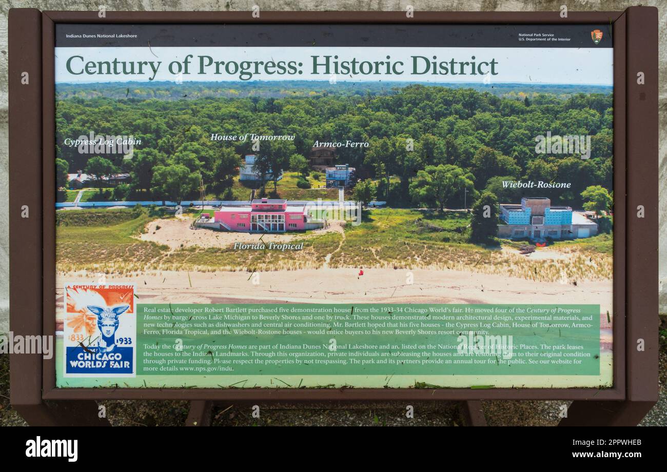 Lake Michigan's Indiana Dunes National Park Stock Photo - Alamy