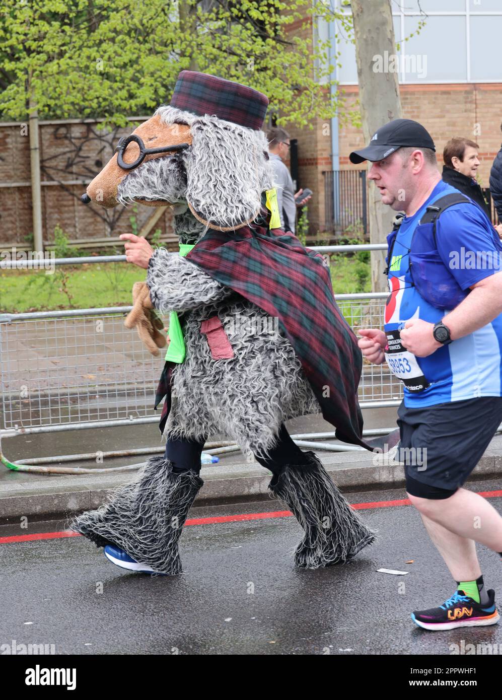 pic shows: London Marathon 2023 Uncle Bulgaria Womble Picture by Gavin ...
