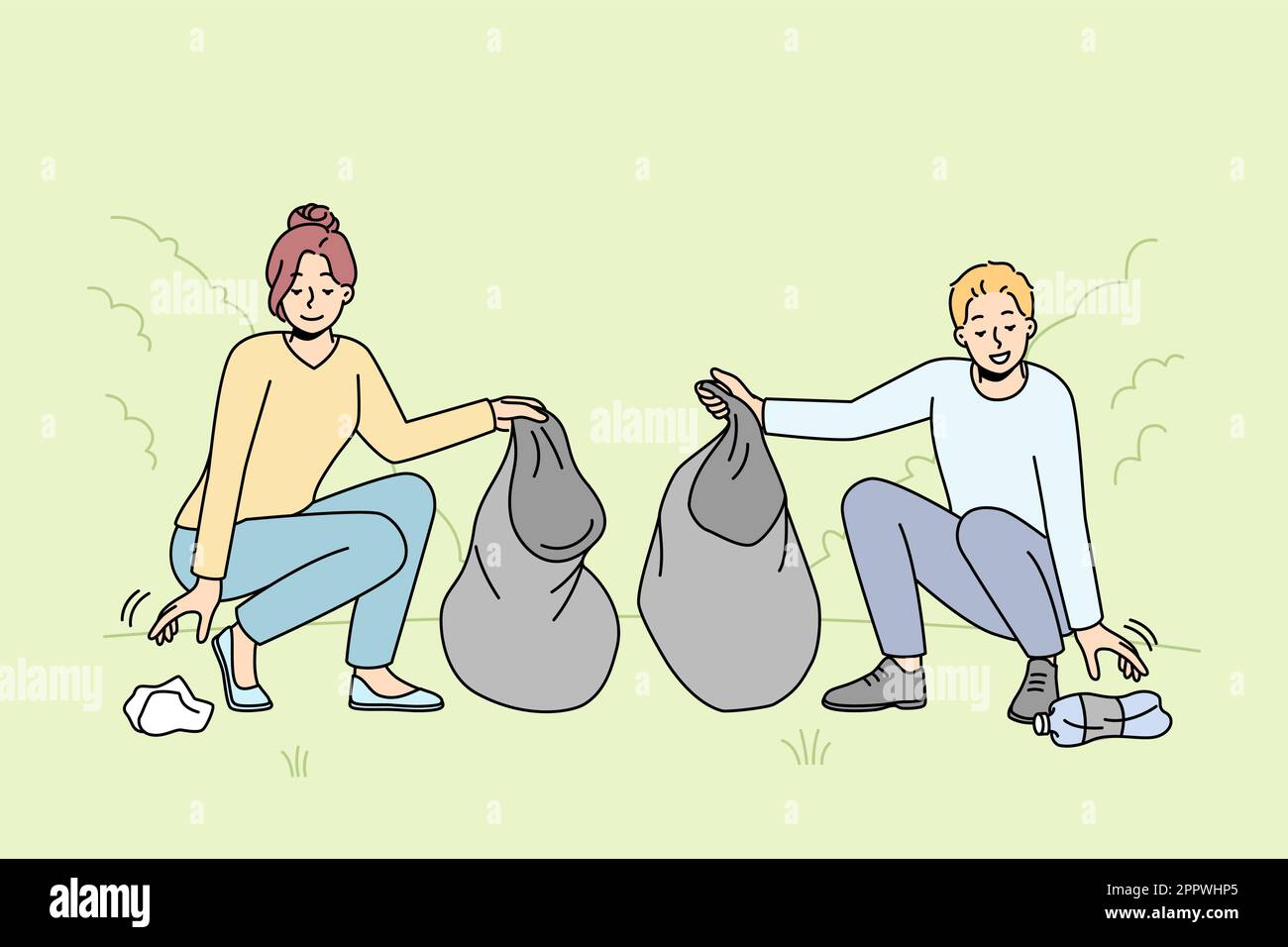 Community cleanup Stock Vector Images - Alamy