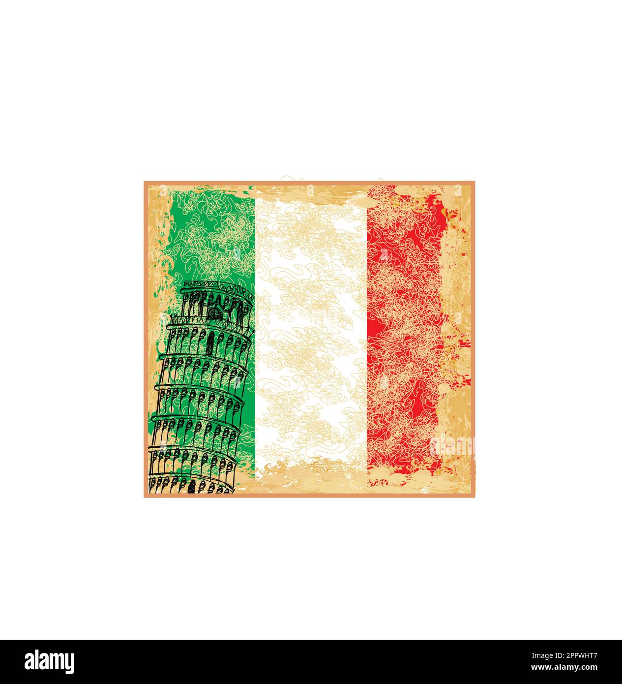 vector pisa tower grunge background Stock Vector Image & Art - Alamy