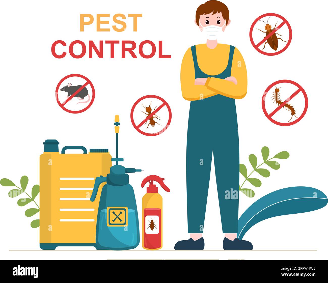 Pest Control Service with Exterminator of Insects, Sprays and House ...