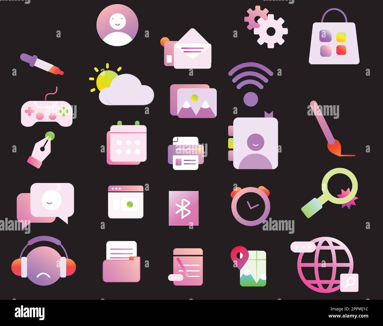 Frosted Glass Computer Icons Stock Vector Image & Art - Alamy