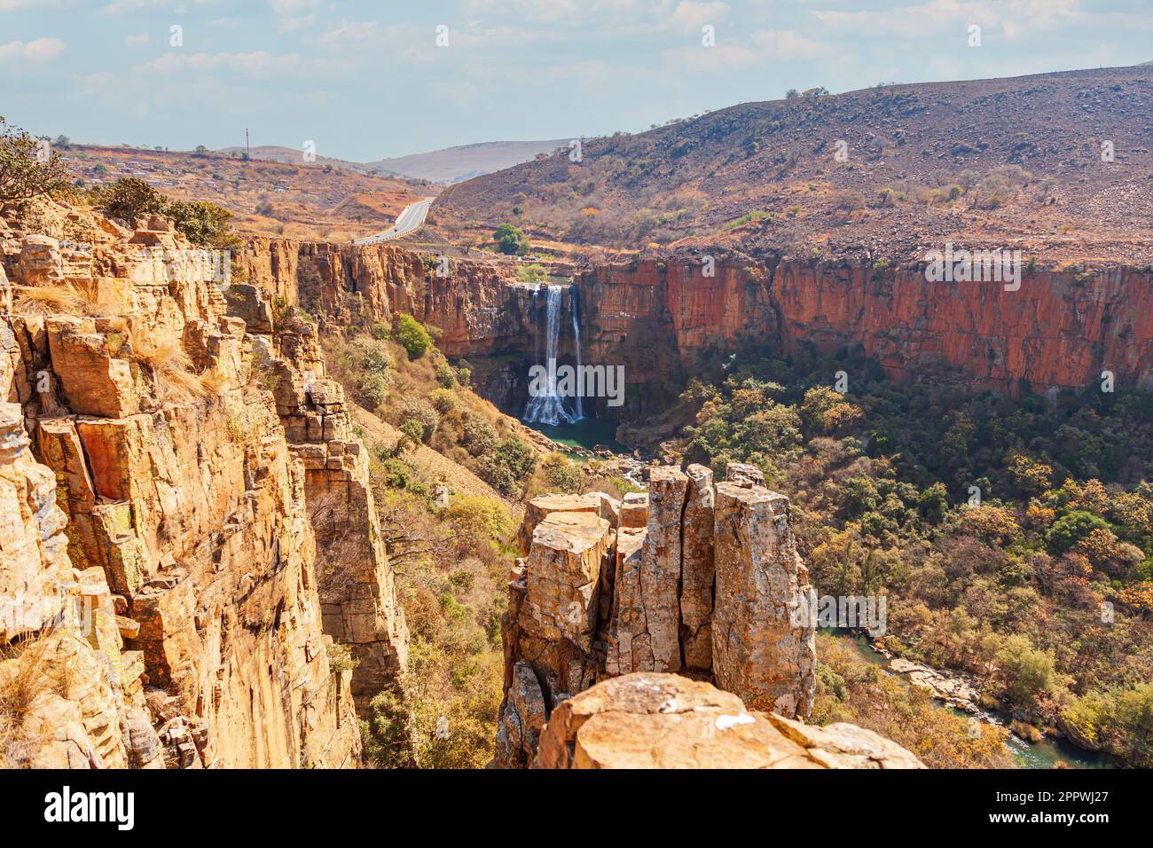 The Elands River Waterfall at Waterval Boven in Mpumalanga, South ...