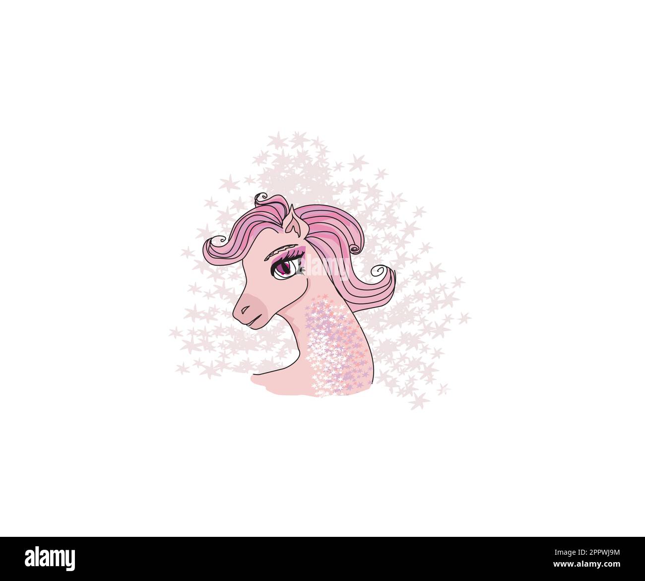 Vector Illustration of beautiful pony Stock Vector Image & Art - Alamy