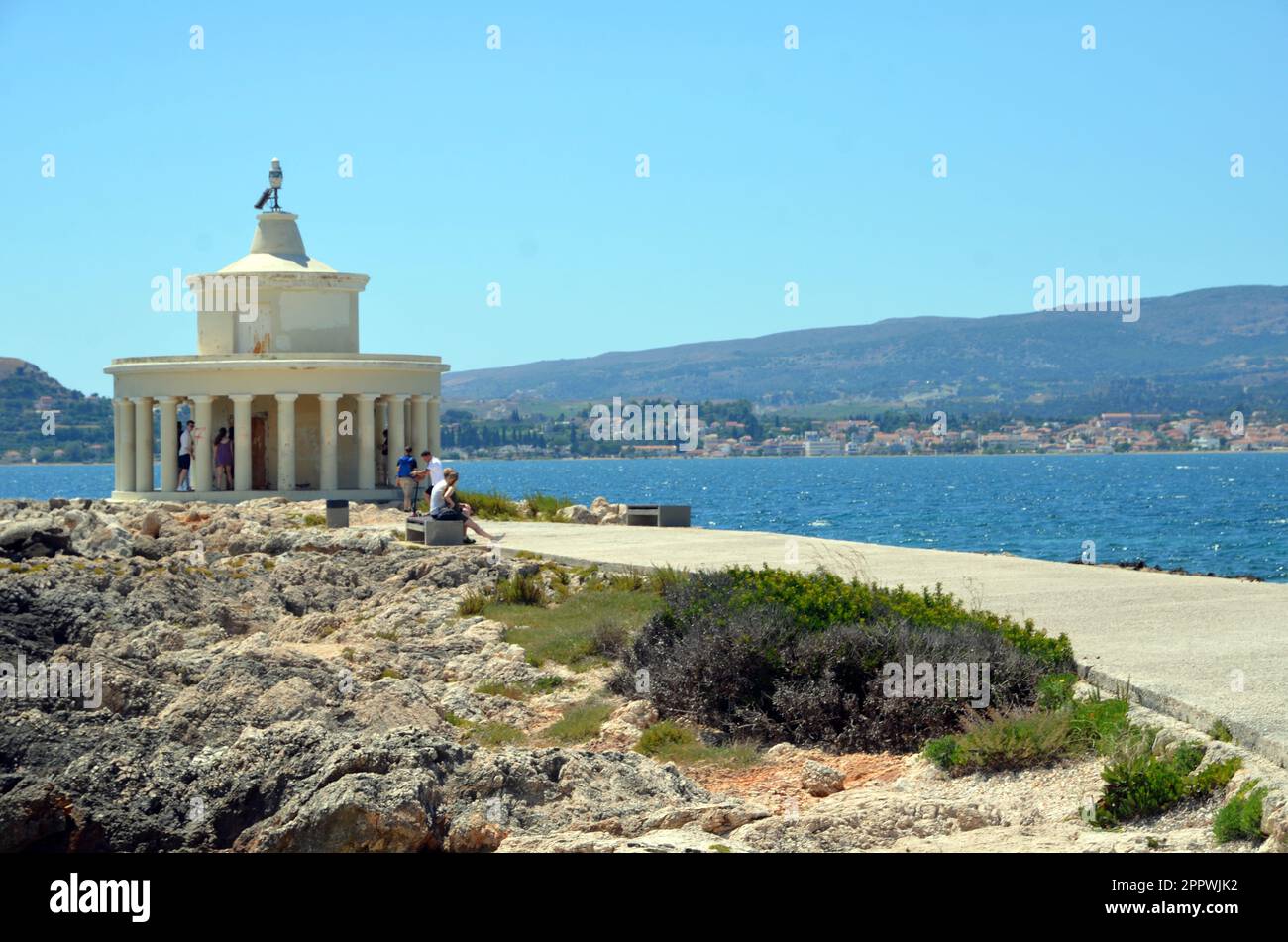 Greece, Ionian sea, Kefalonia island Argostoli town (sea water mill ...