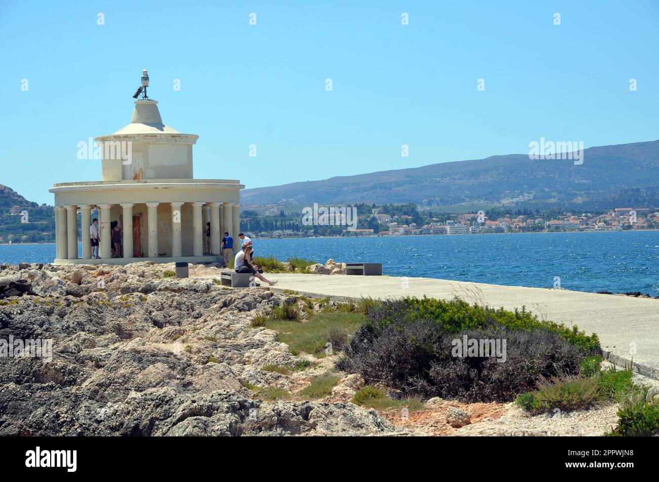 Greece, Ionian sea, Kefalonia island Argostoli town (sea water mill ...