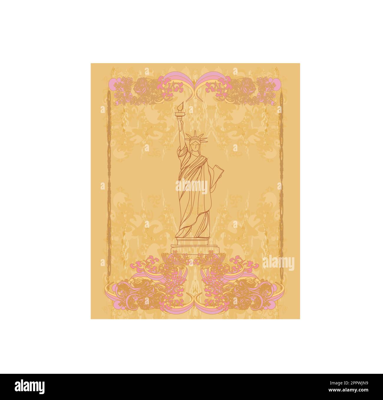 Vintage illustration nyc Cut Out Stock Images & Pictures - Alamy