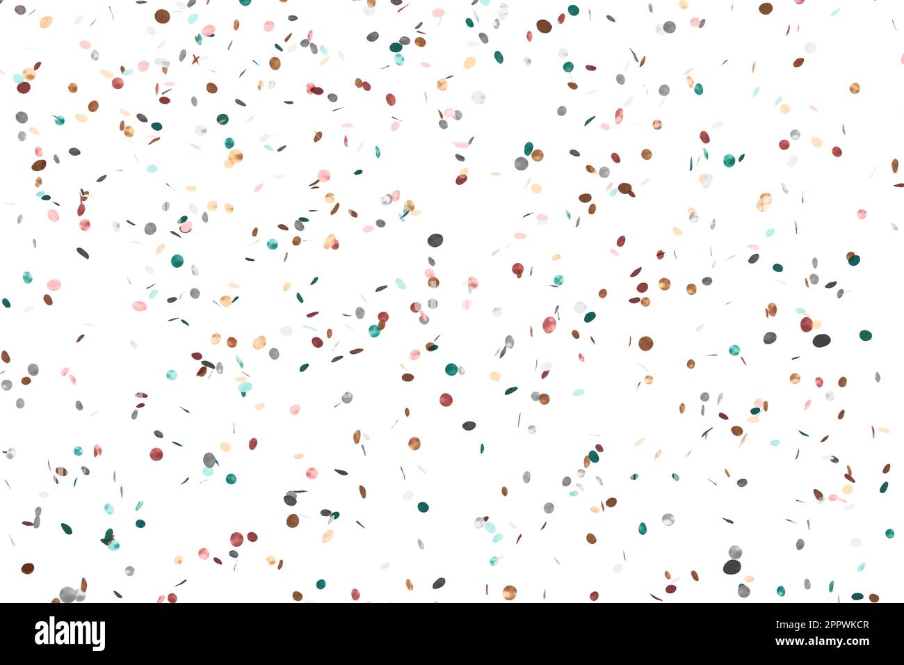 Round multicolored confetti for birthday party. Isolated, cut out. 3d ...