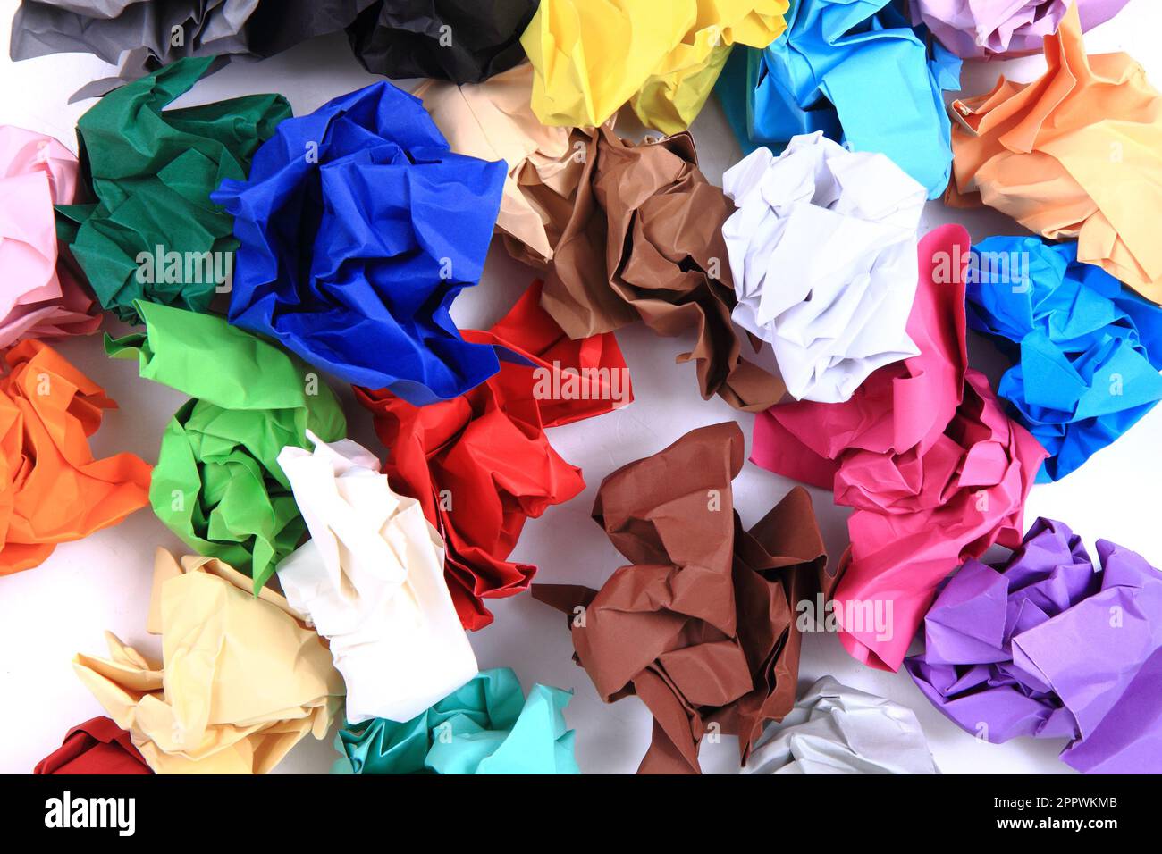 crumpled color papers as very nice background Stock Photo - Alamy