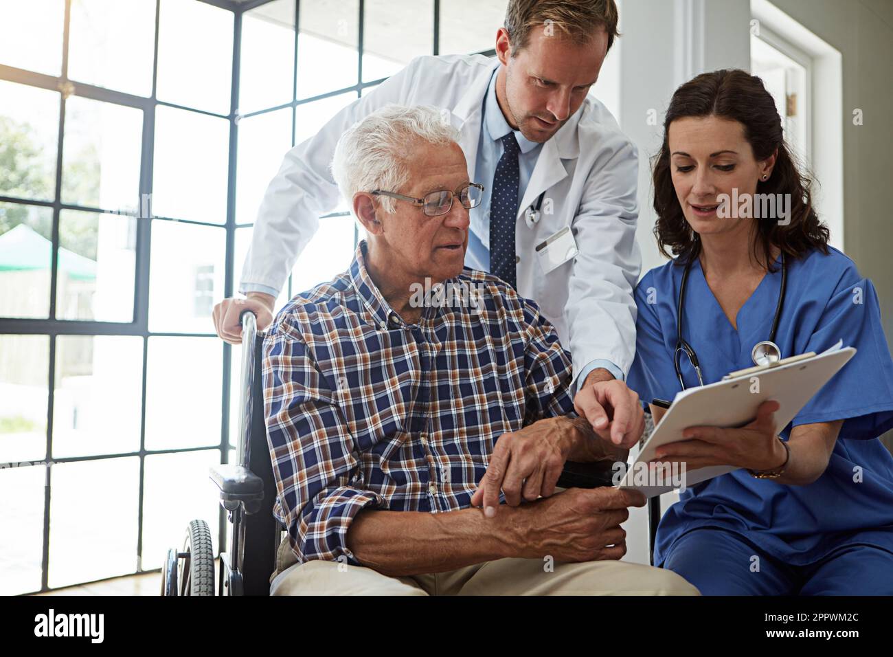 Lets see what weve got here...a senior man in the retirement home with ...
