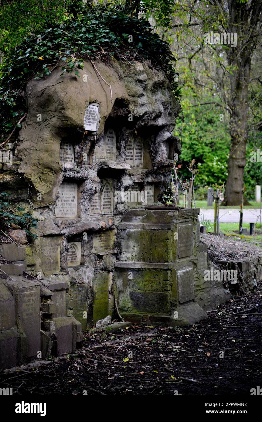 The columbarium at Hedon Road Cemetery, Hull, East Yorkshire England ...