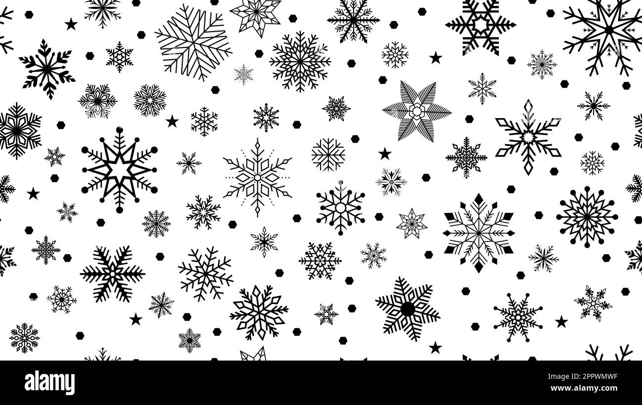 Snowflake Borders Black And White