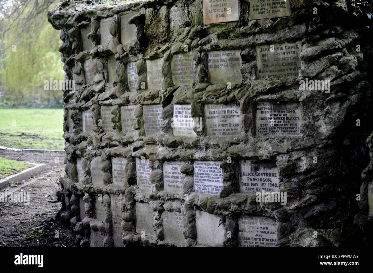 The columbarium at Hedon Road Cemetery, Hull, East Yorkshire England ...