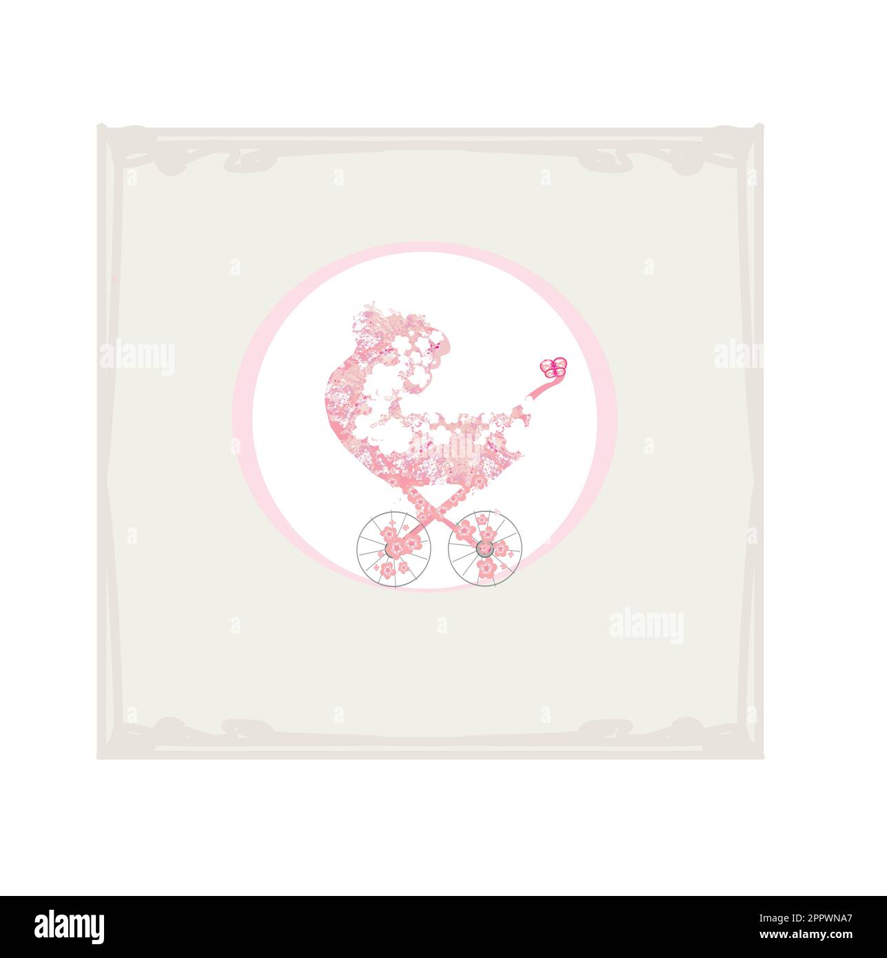 Pram background retro abstract card stroller hi-res stock photography ...