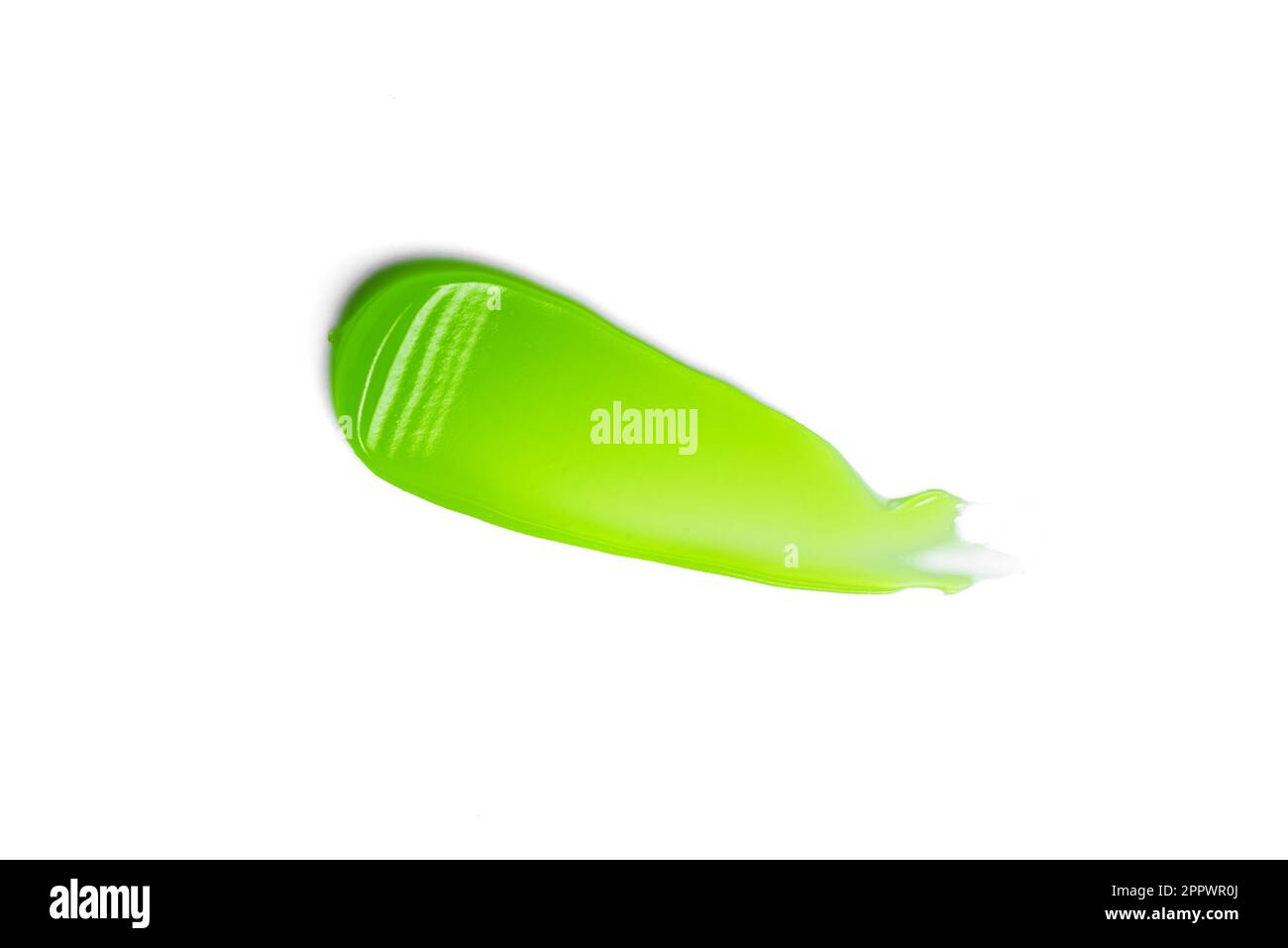 Green gel cosmetic product or toothpaste sample, skin care mask or ...