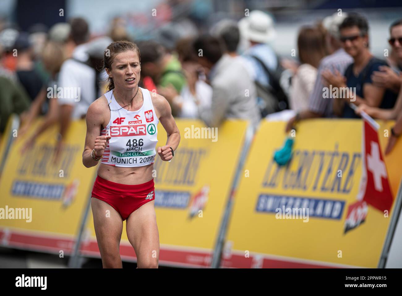 Angelika Mach participating in the Marathon of the European Athletics ...