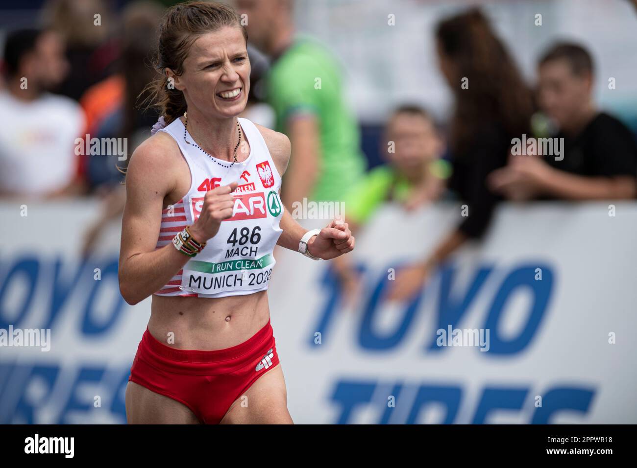 Angelika Mach participating in the Marathon of the European Athletics ...