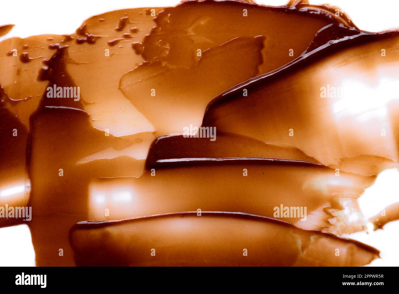 Brown chocolate caramel cosmetic product or hair dye sample swatch on ...