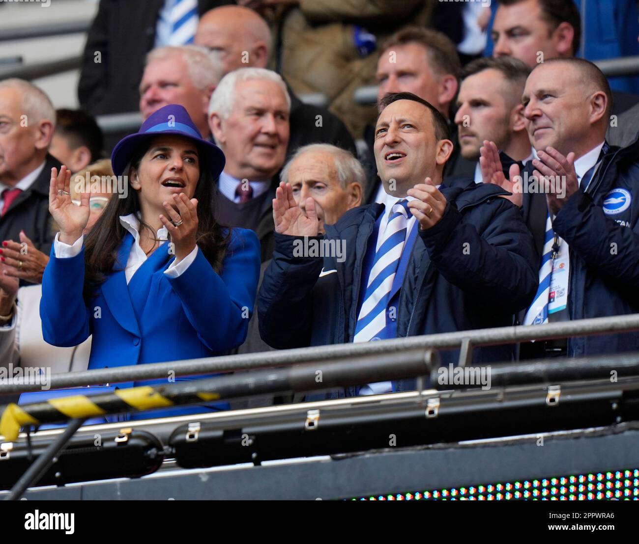 Brighton and Hove Albion owner Anthony Bloom and his wife Linda in the ...