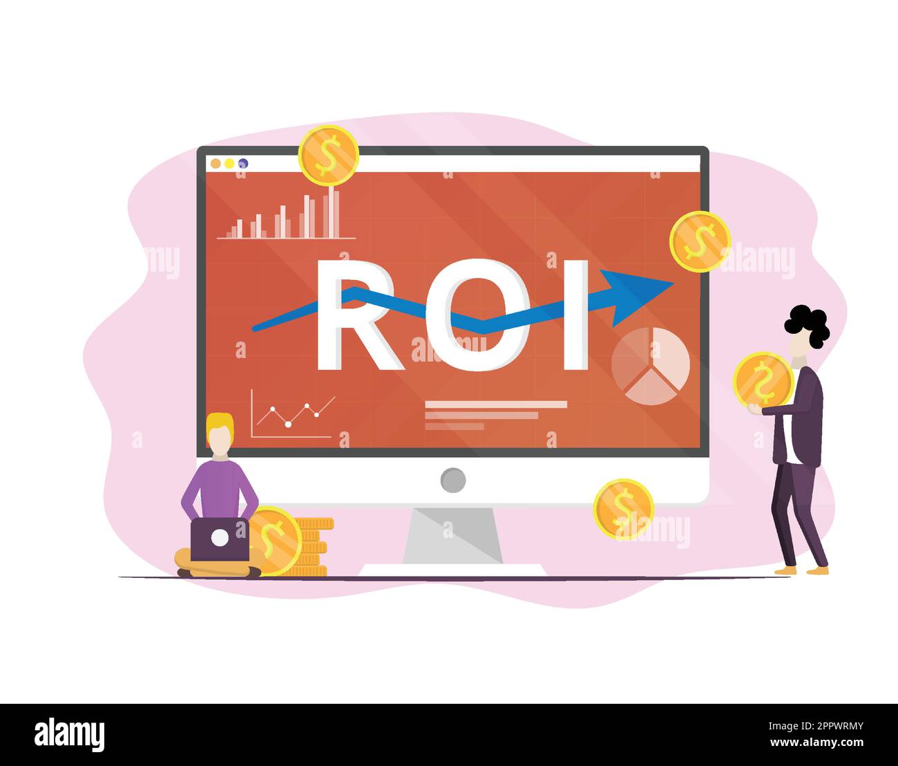 Returns on investment graphic chart Stock Vector Image & Art - Alamy