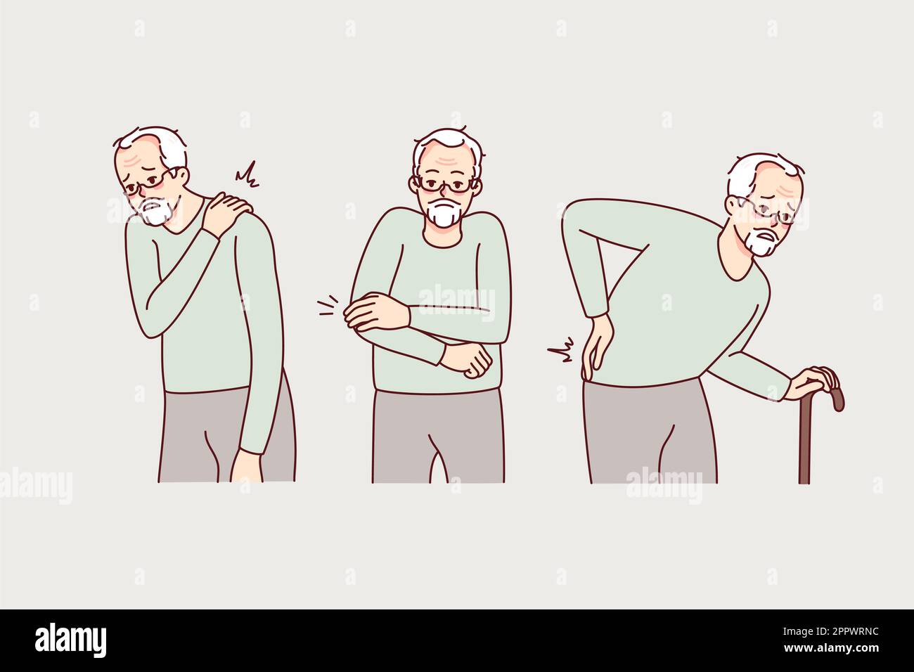 Grandfather rheumatism Stock Vector Images - Alamy