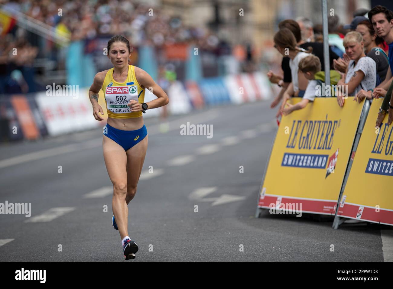 Yevheniya Prokofyeva participating in the Marathon of the European ...