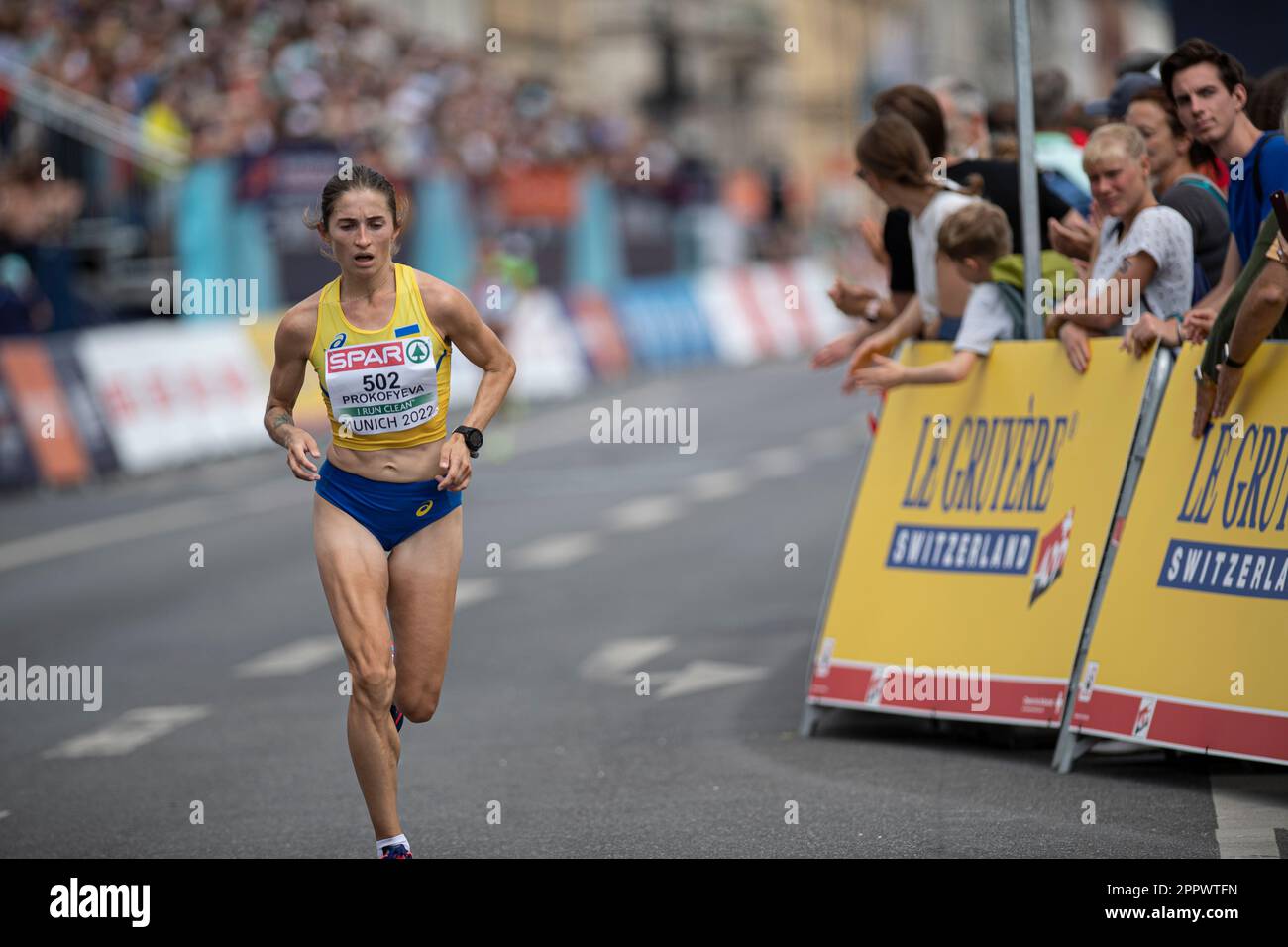 Yevheniya Prokofyeva participating in the Marathon of the European ...