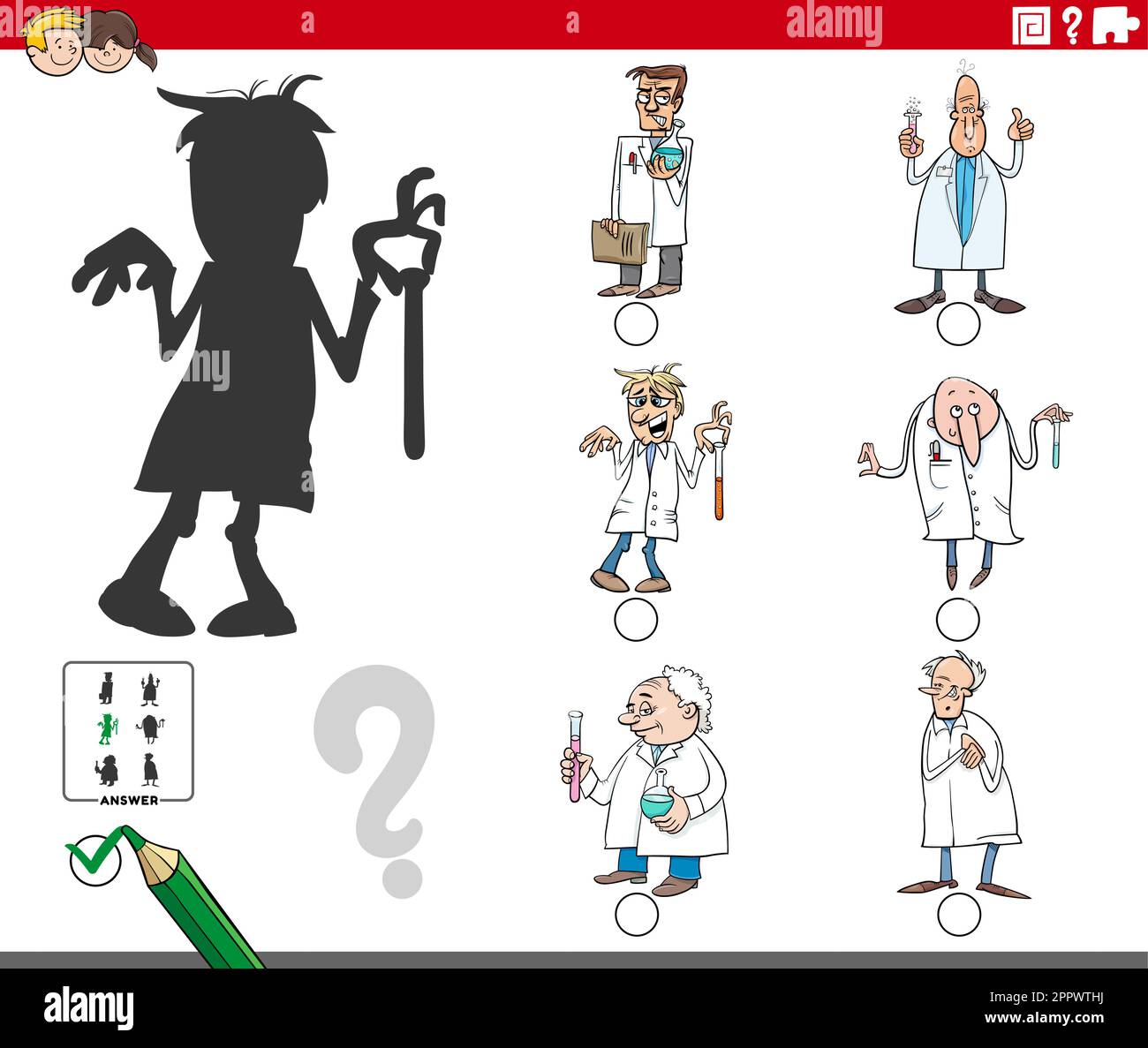 Cartoon scientist hi-res stock photography and images - Alamy