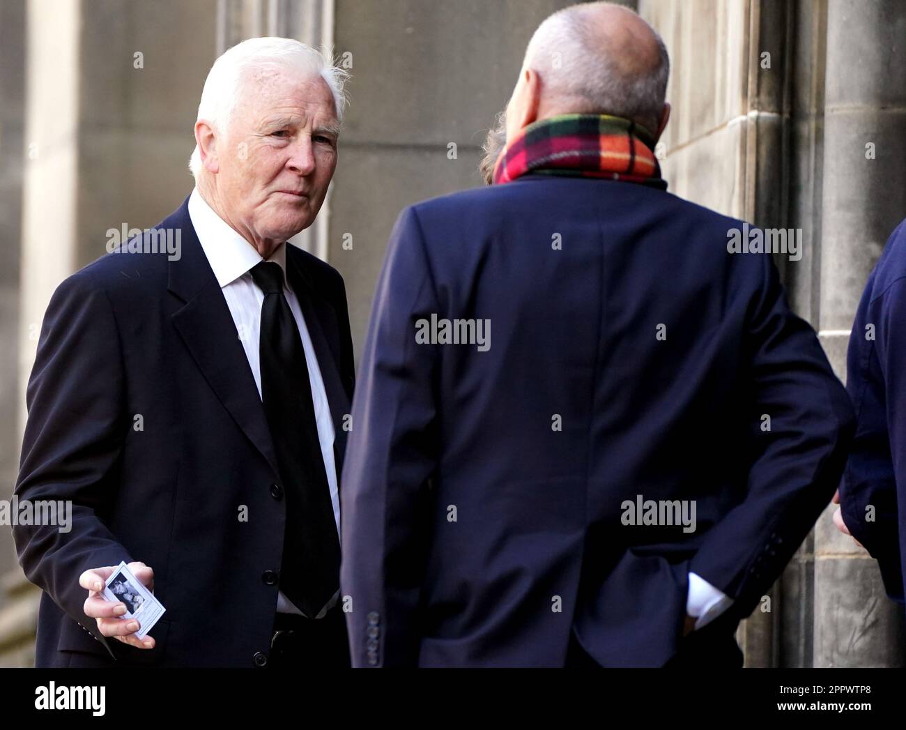 Former Scottish boxer and commentator Jim Watt (left) arriving ahead of ...