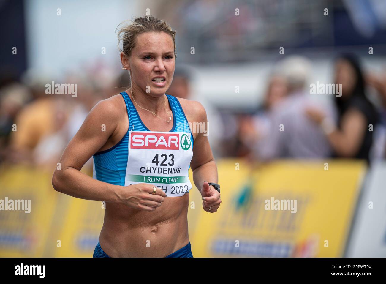 Nina Chydenius participating in the Marathon of the European Athletics ...
