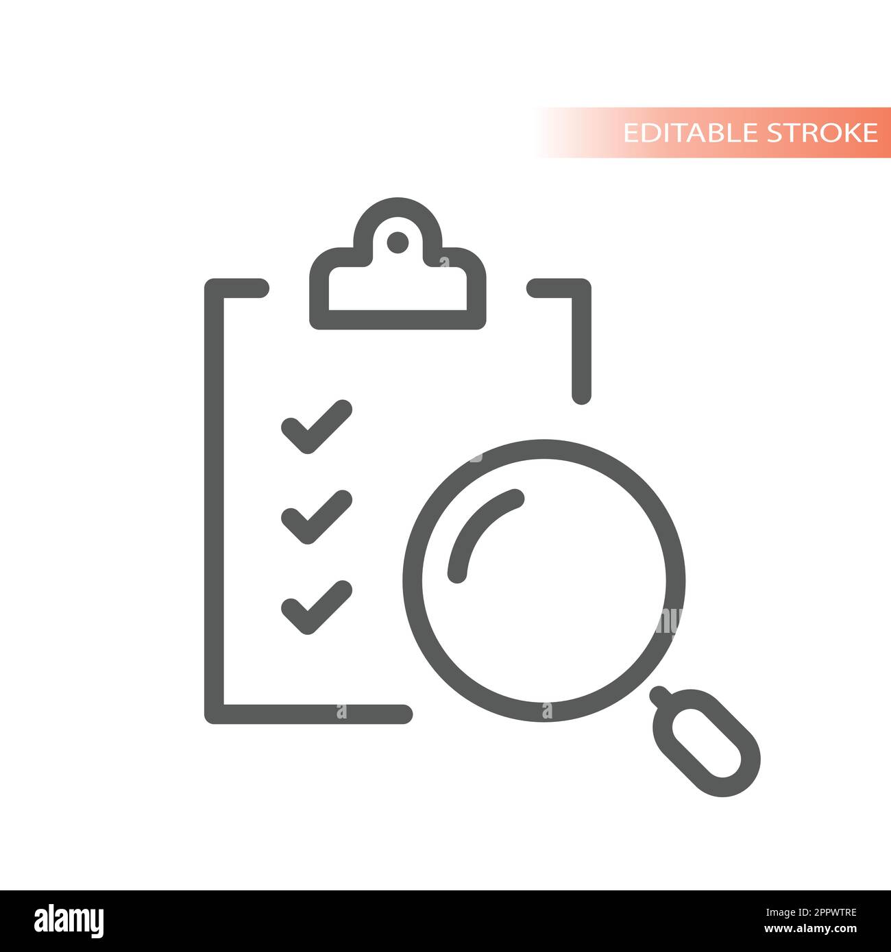 Magnifying glass clipboard Stock Vector Images - Alamy