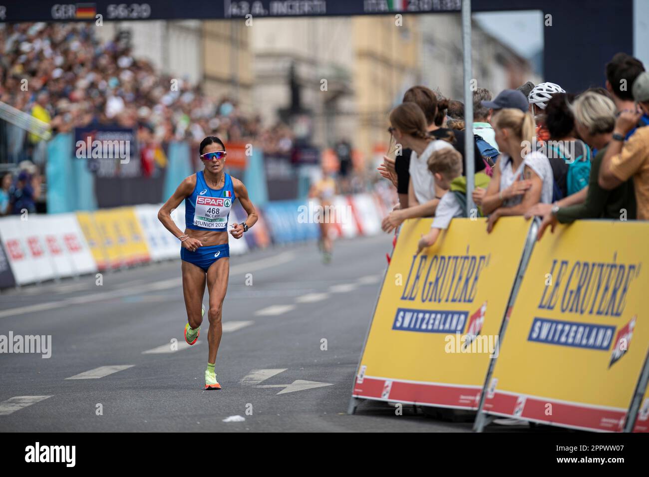 Anna Incerti participating in the Marathon of the European Athletics ...