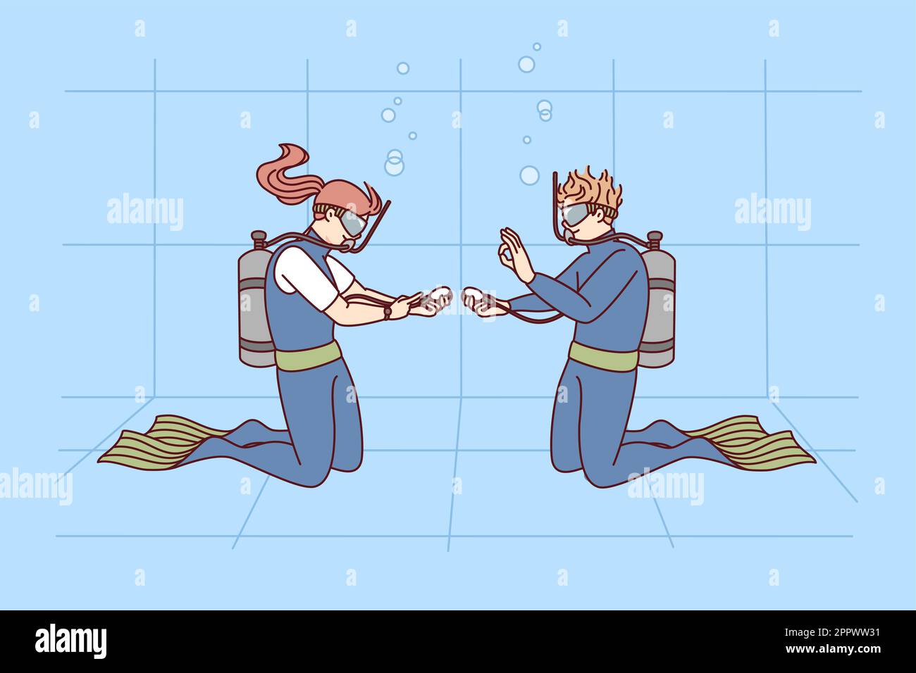 Man scuba diver in Stock Vector Images - Alamy