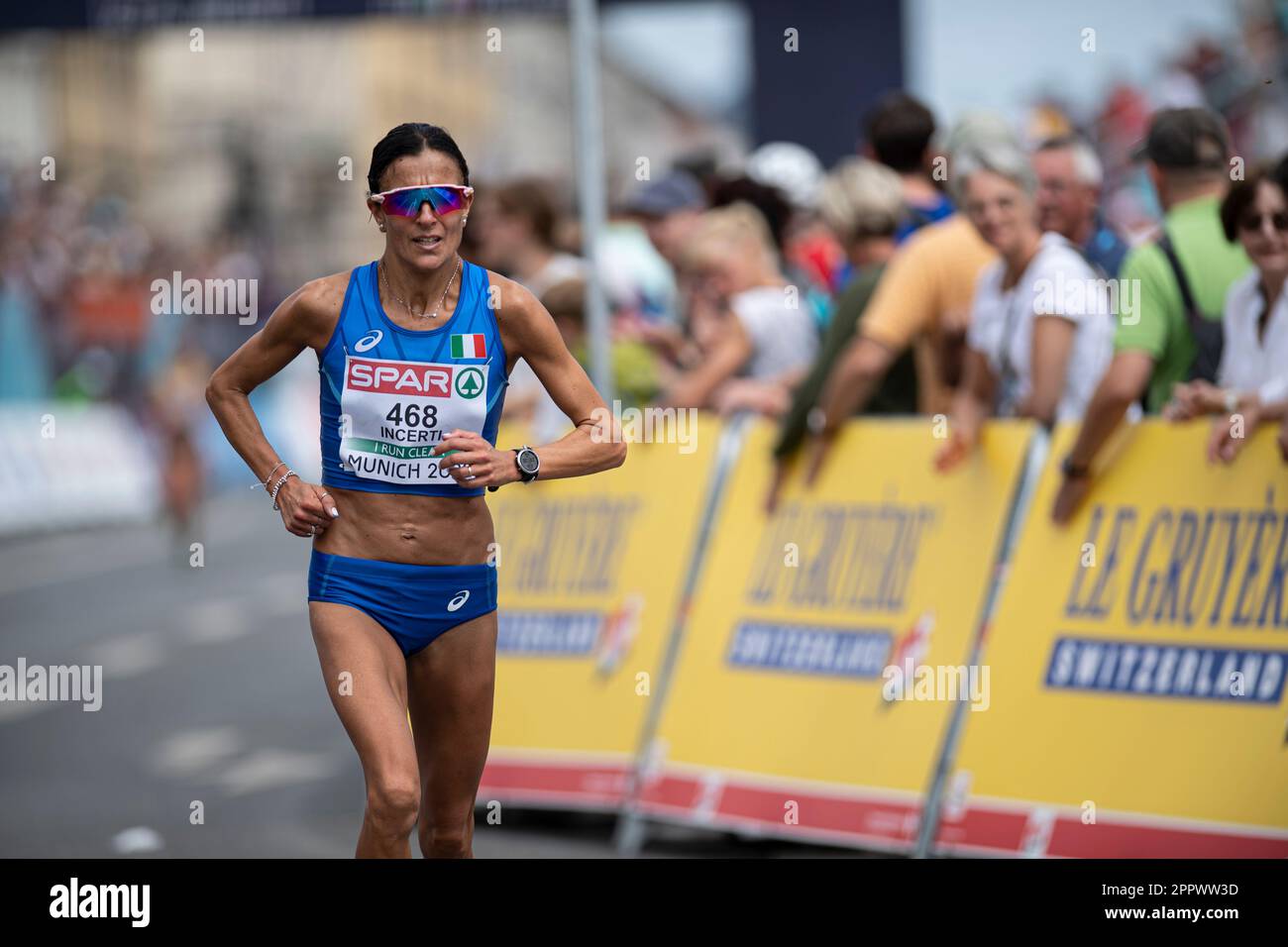 Anna Incerti participating in the Marathon of the European Athletics ...