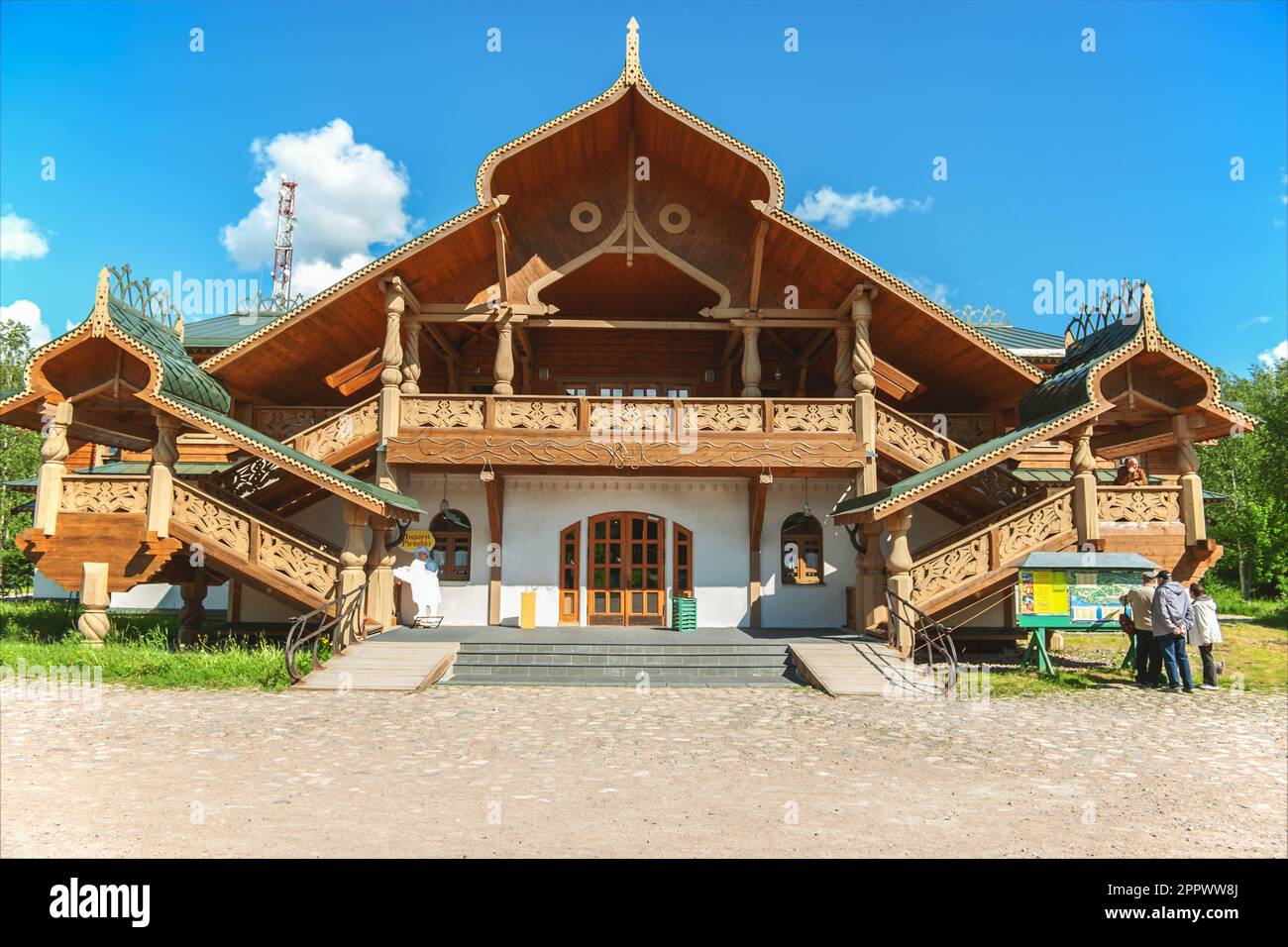 MANDROGI, RUSSIA - JUNE 8, 2015: Karelia Region, a new traditional ...