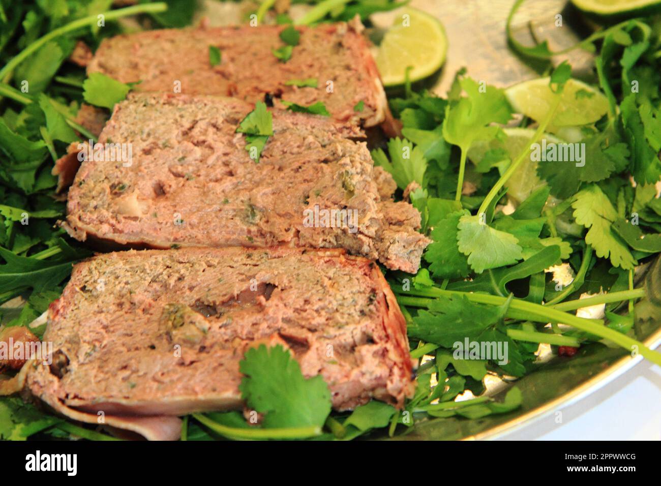 meat pasty food as very nice gourmet background Stock Photo - Alamy